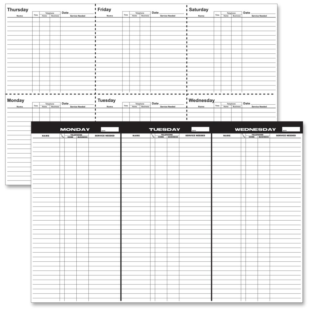 Service Dispatcher Sheets - Powersports Dealer Supply