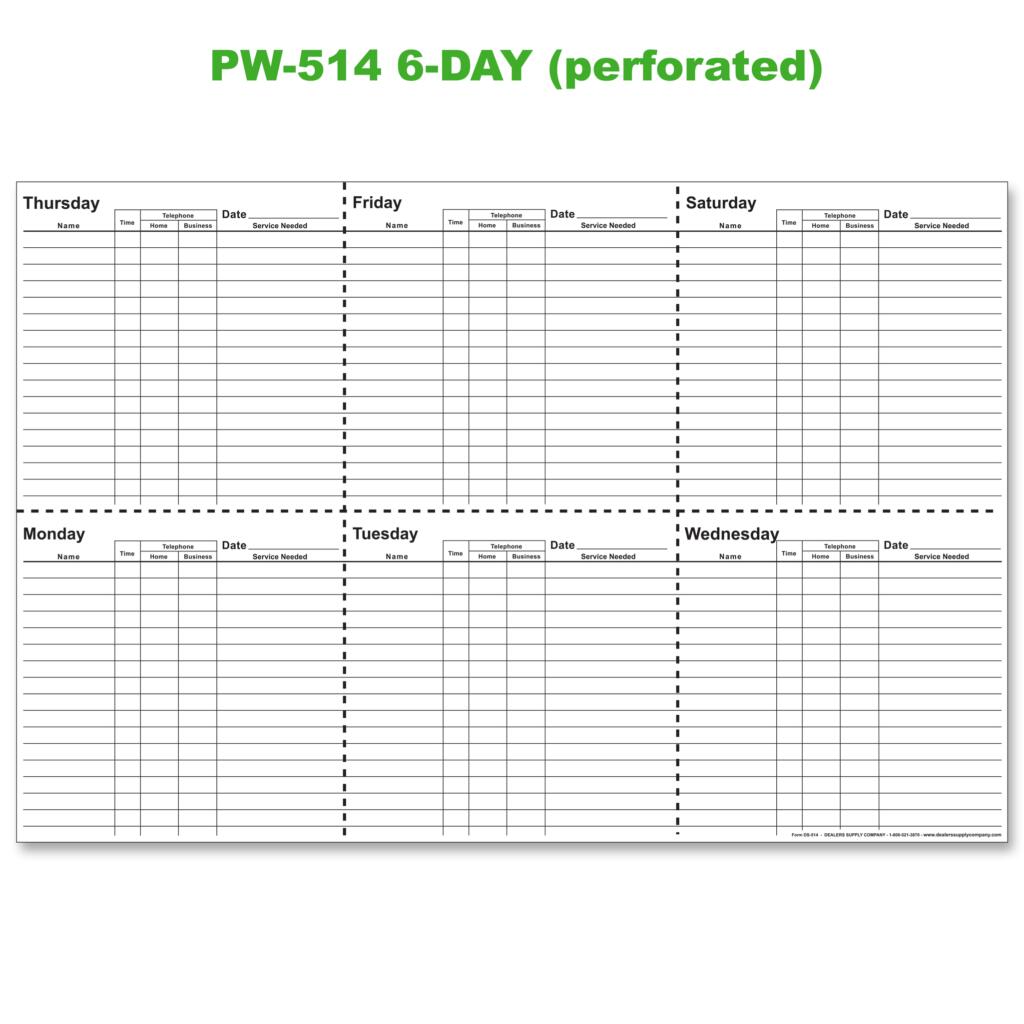Service Appointment Pads - Powersports Dealer Supply