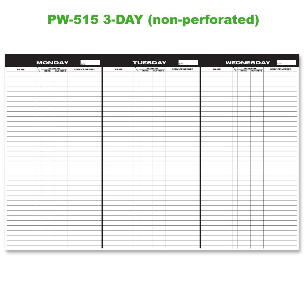 PW-515 Service Appointment Pads