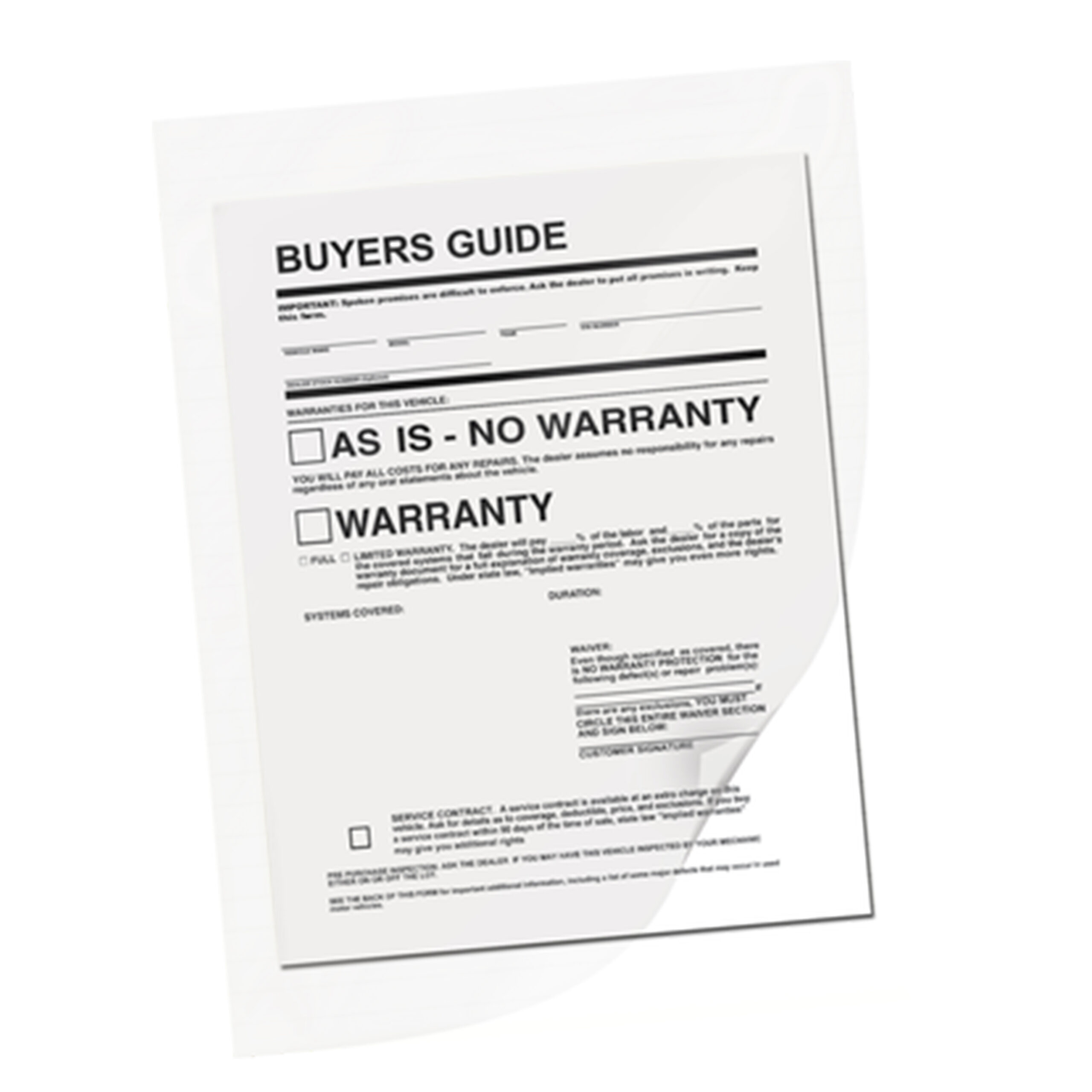 Static Cling Form Holders - Powersports Dealer Supply