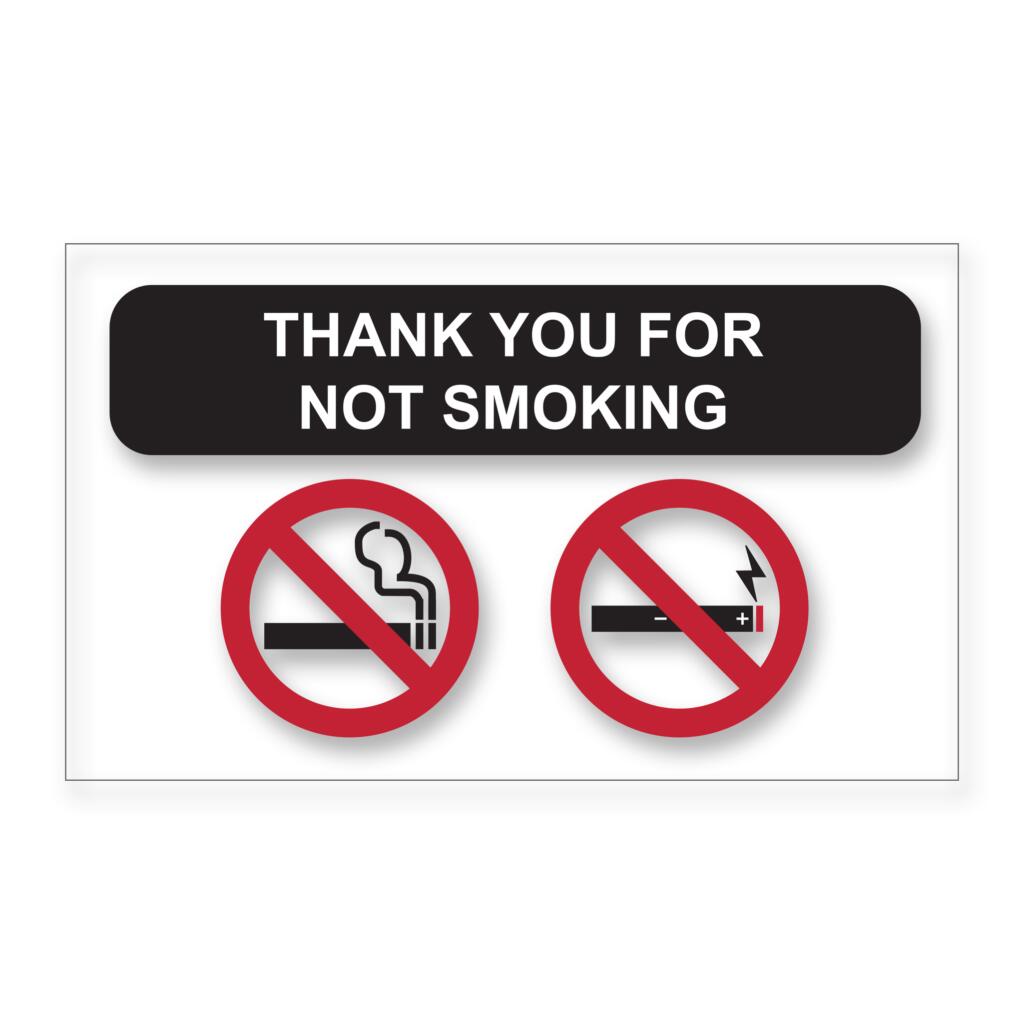 No Smoking Static Cling Stickers - Powersports Dealer Supply