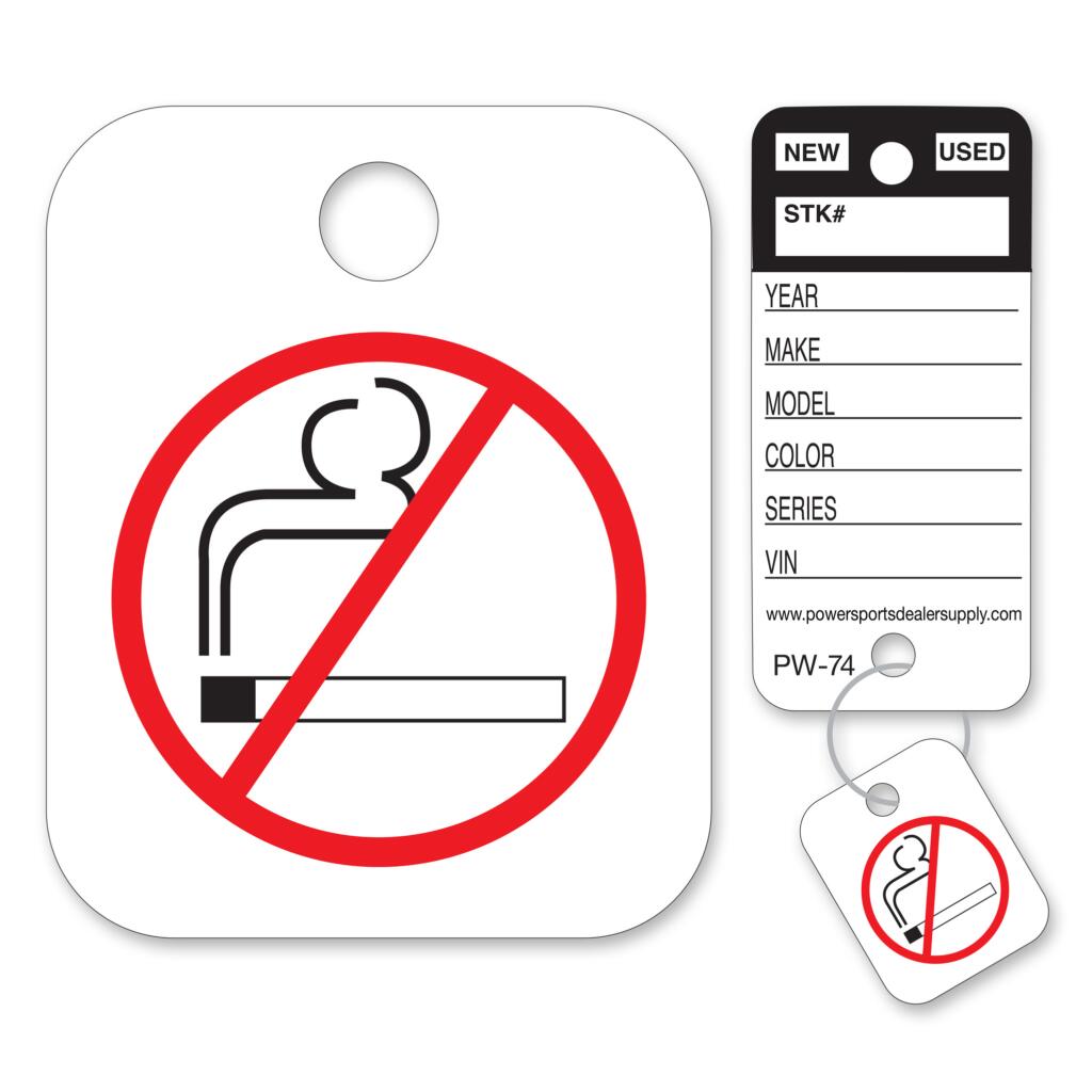 No Smoking Key Tag Add-Ons - Powersports Dealer Supply