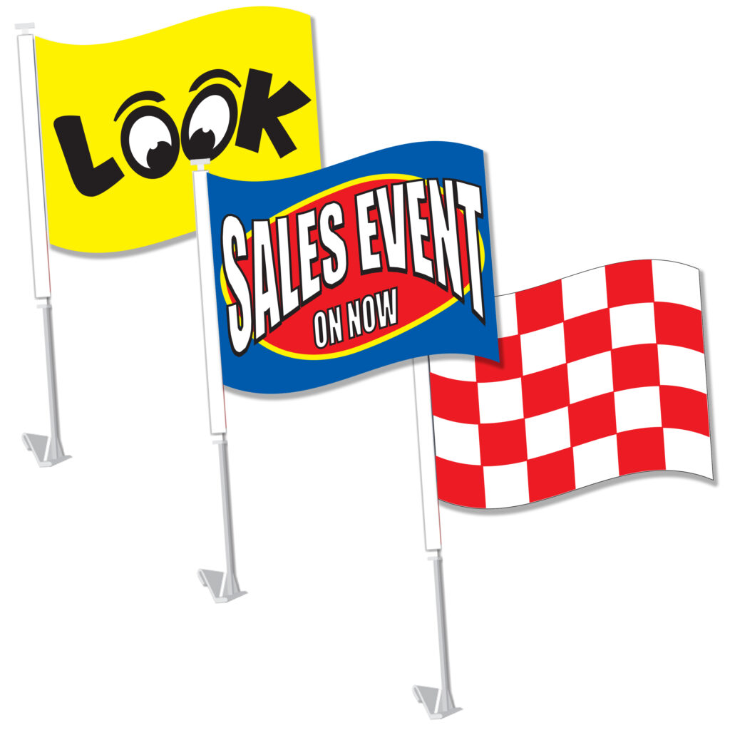 Window Clip Flags - Powersports Dealer Supply