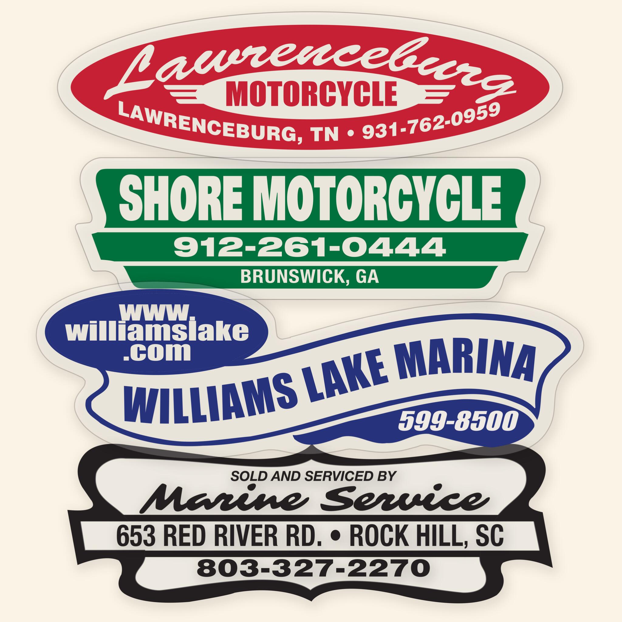 Die-Cut Shape Decals - Powersports Dealer Supply