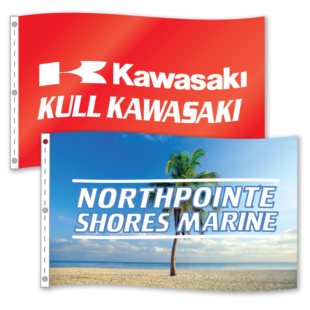 Custom Digital Polyester Flags - Powersports Dealer Supply