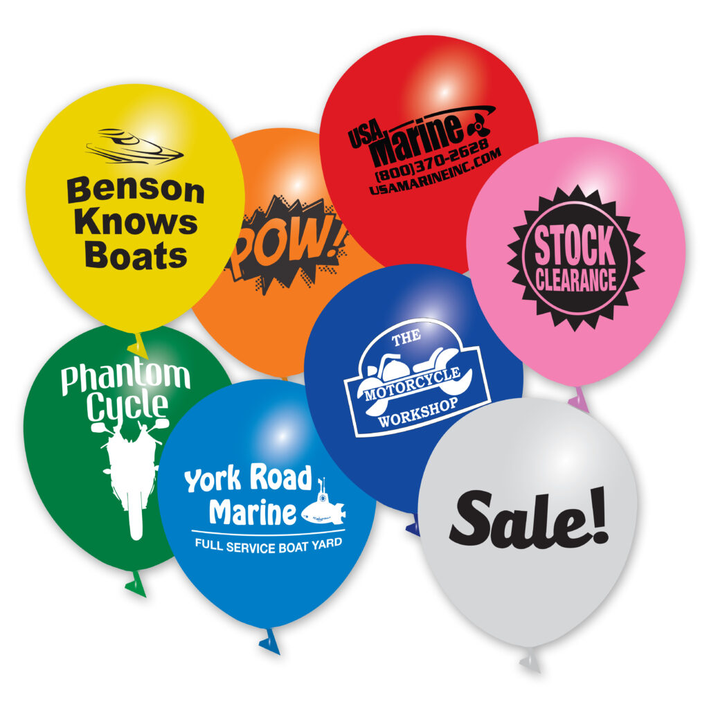 Assorted Size Imprinted Balloons - Powersports Dealer Supply