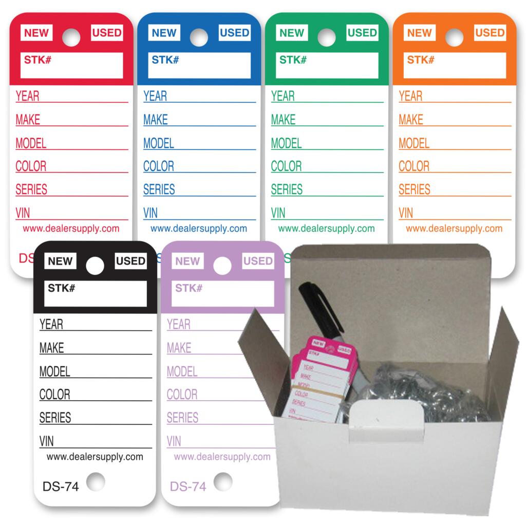 Top-Stripe RigidRound Key Tags - Powersports Dealer Supply