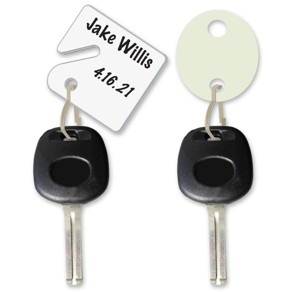 Slotted Hook and Oval Key Tags - Powersports Dealer Supply
