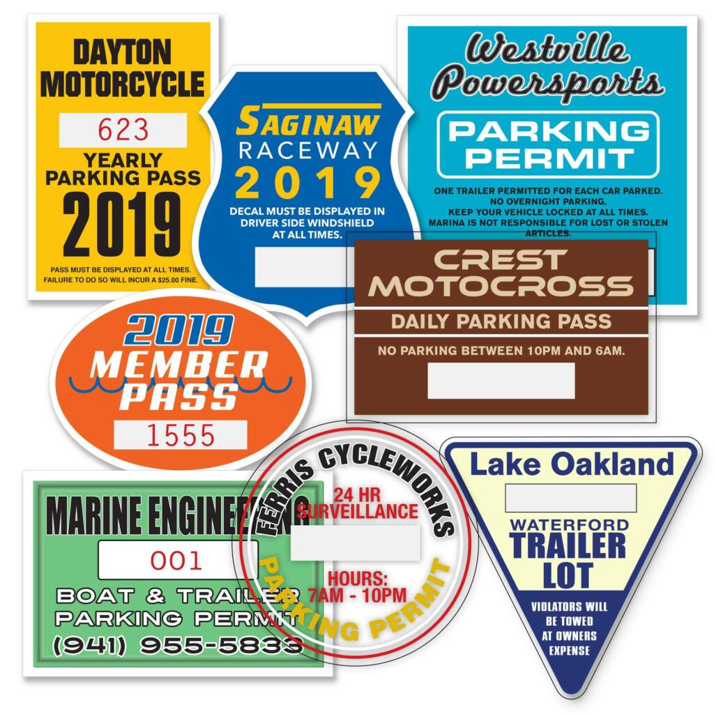 Parking Permit Stickers - Powersports Dealer Supply