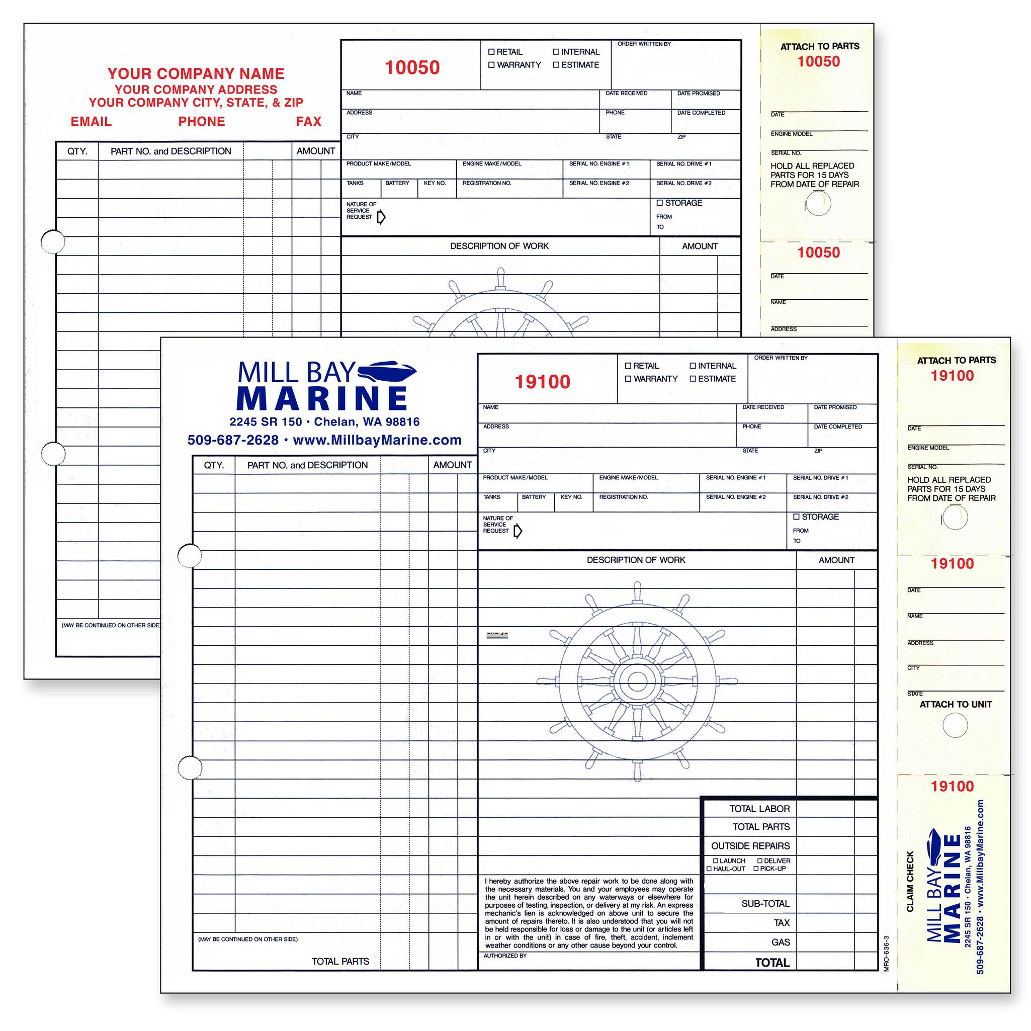 Boat Repair Order Forms | Powersports Dealer Supply