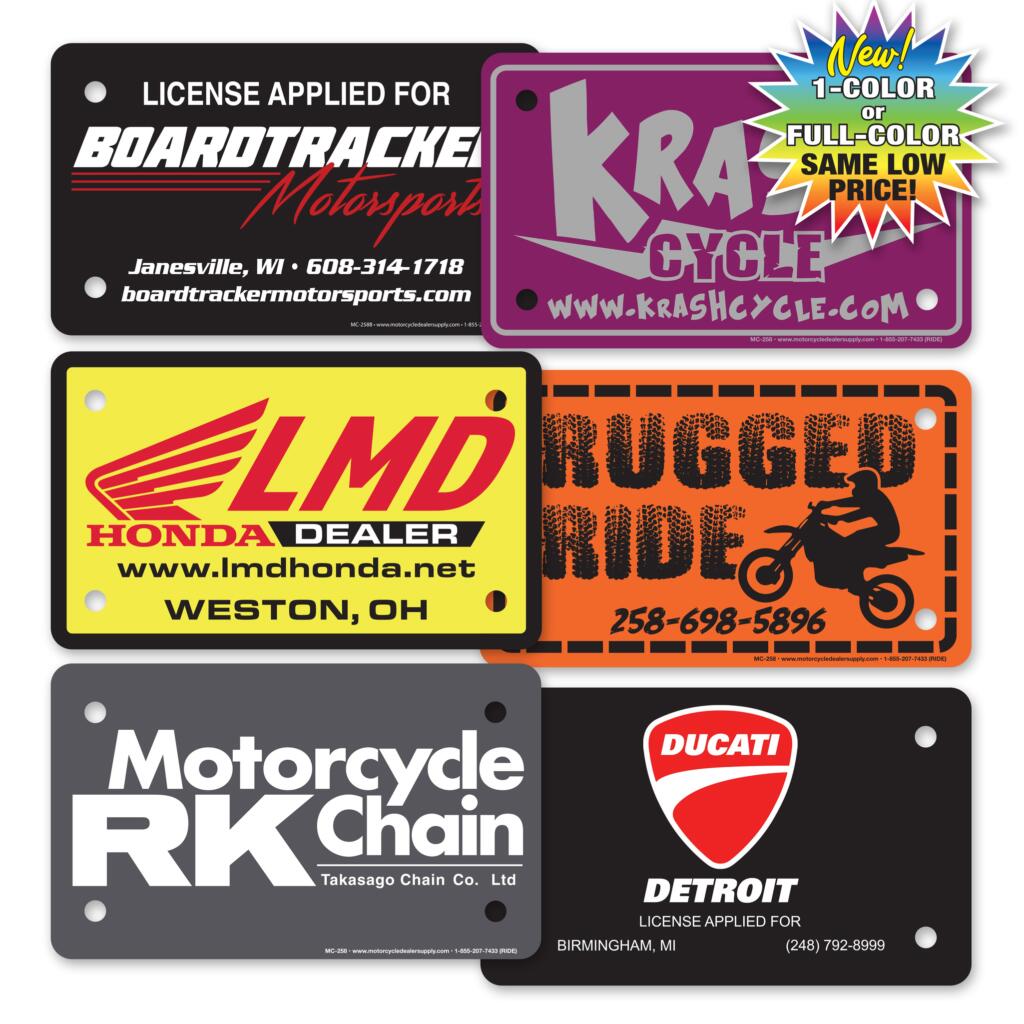 Motorcycle License Plates - Powersports Dealer Supply