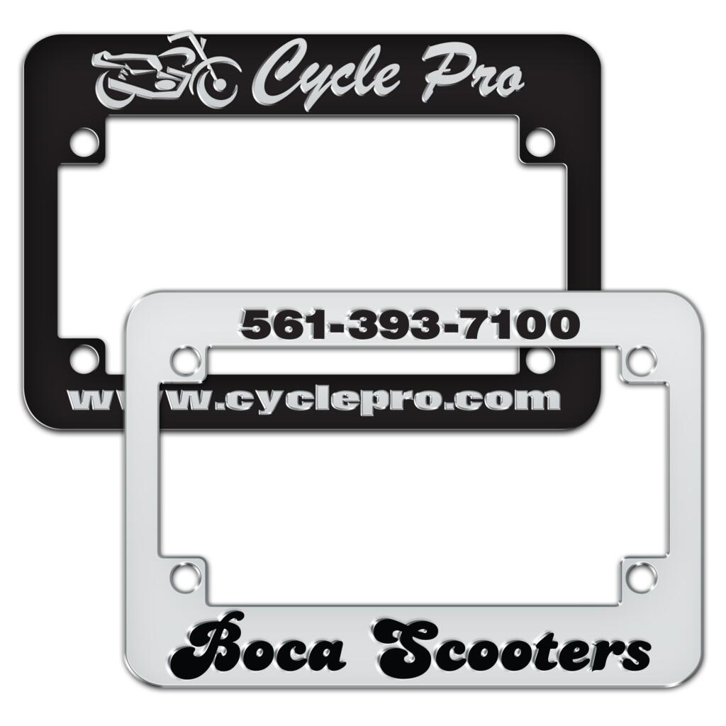 Motorcycle License Plate Frames - Powersports Dealer Supply