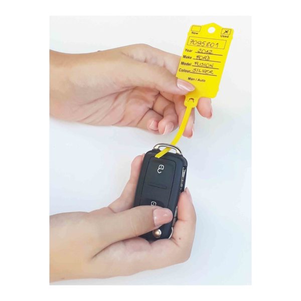Pre-Printed Self Locking Key Tags - Powersports Dealer Supply