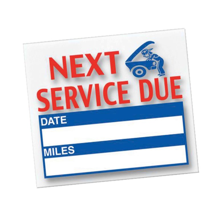 Service Reminder Stickers - Powersports Dealer Supply