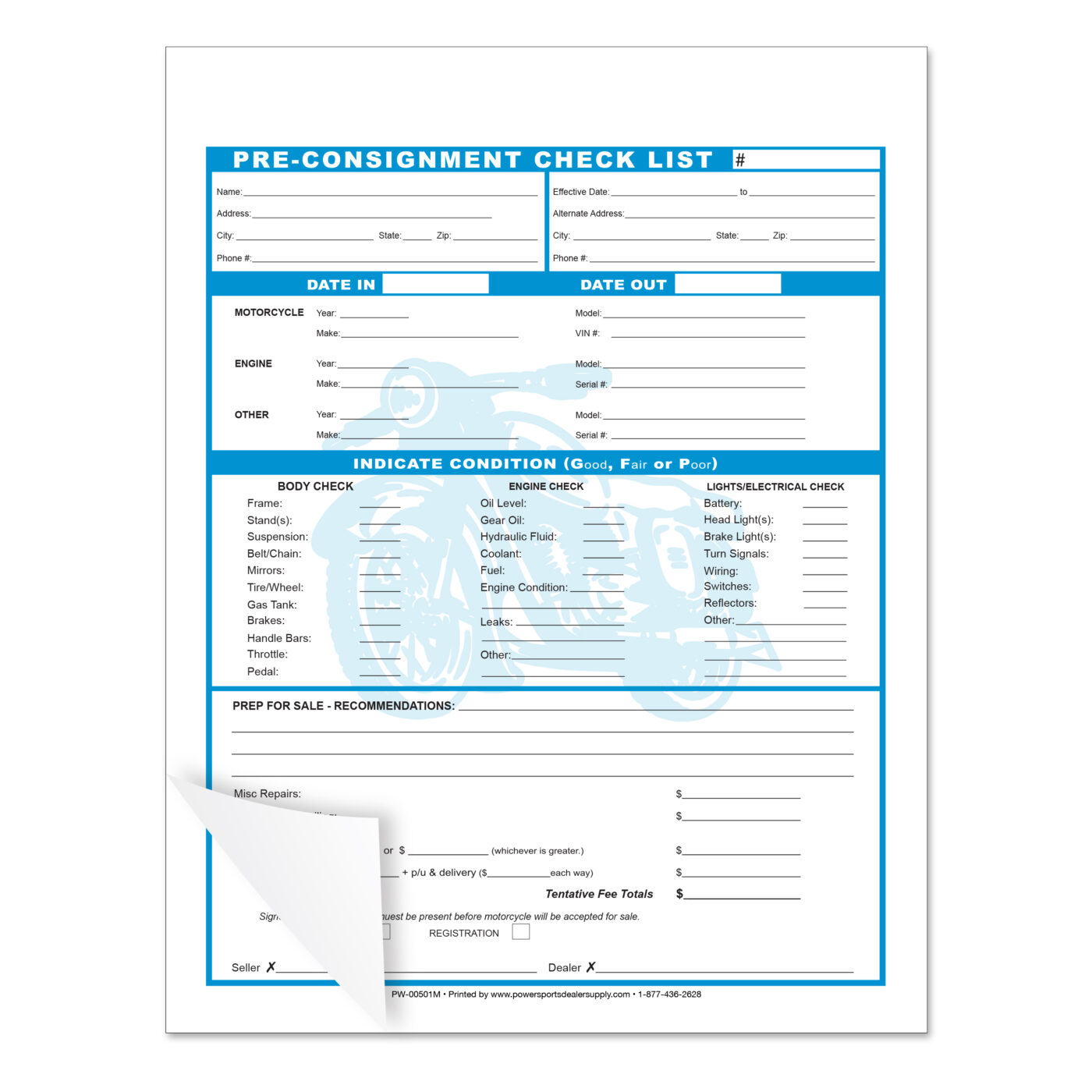 Pre-Consignment Forms - Powersports Dealer Supply
