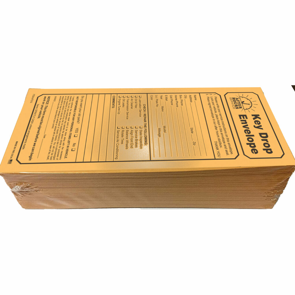 Key Drop Envelopes - Powersports Dealer Supply