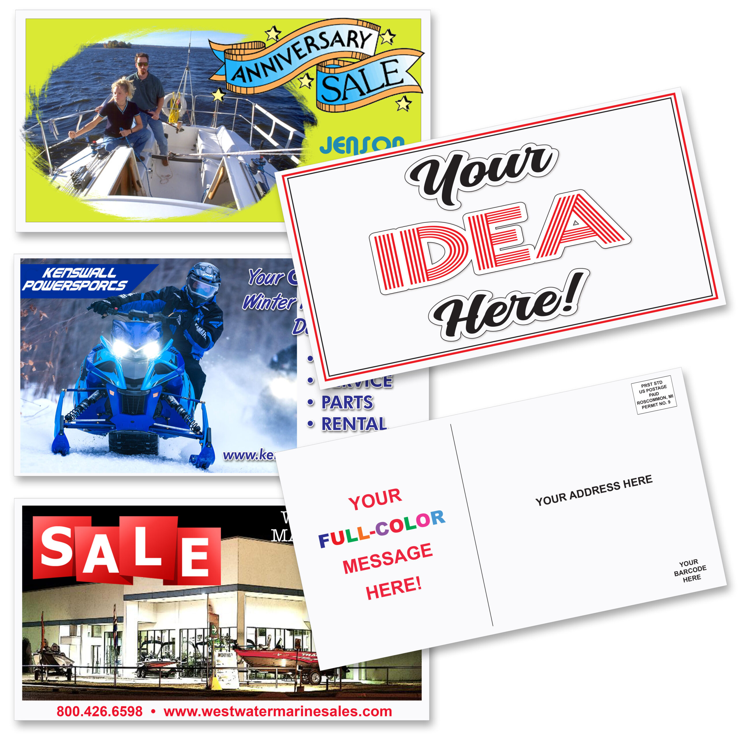 Custom Full-Color Postcards - Powersports Dealer Supply