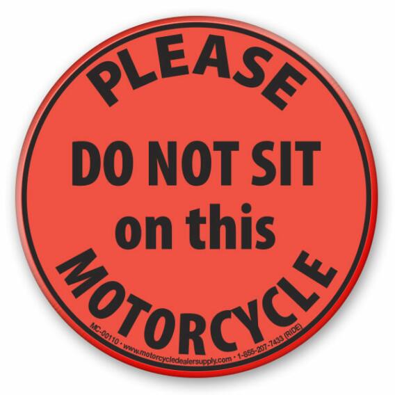 Motorcycle Seat Signs - Powersports Dealer Supply