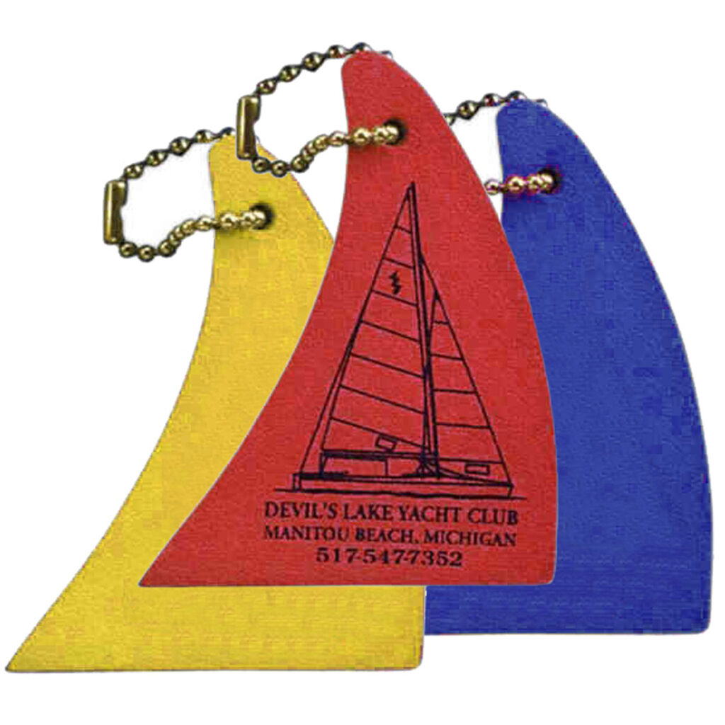 Sailboat Shaped Floating Key Fobs - Powersports Dealer Supply
