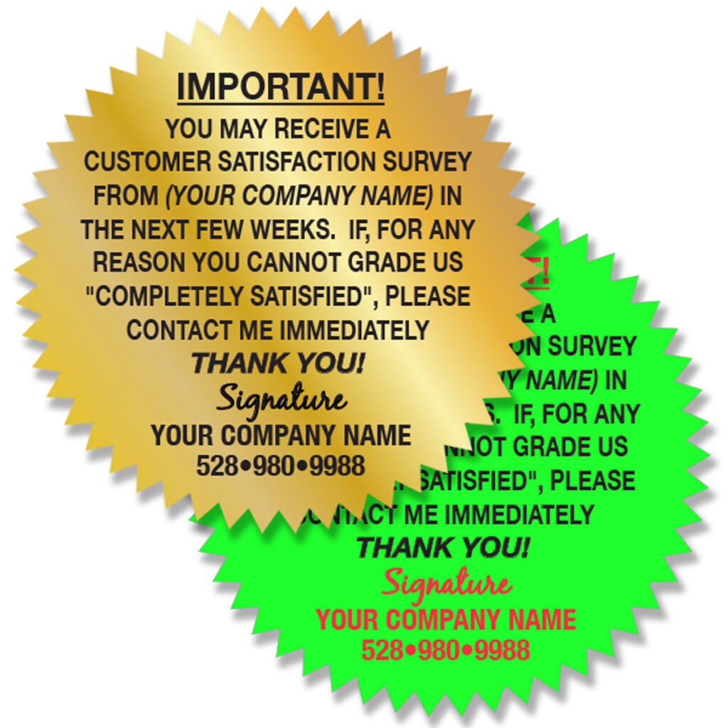 CSI Roll Labels - Powersports Dealer Supply