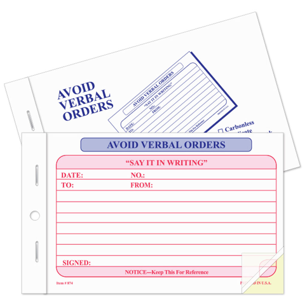 Avoid Verbal Order Books - Powersports Dealer Supply