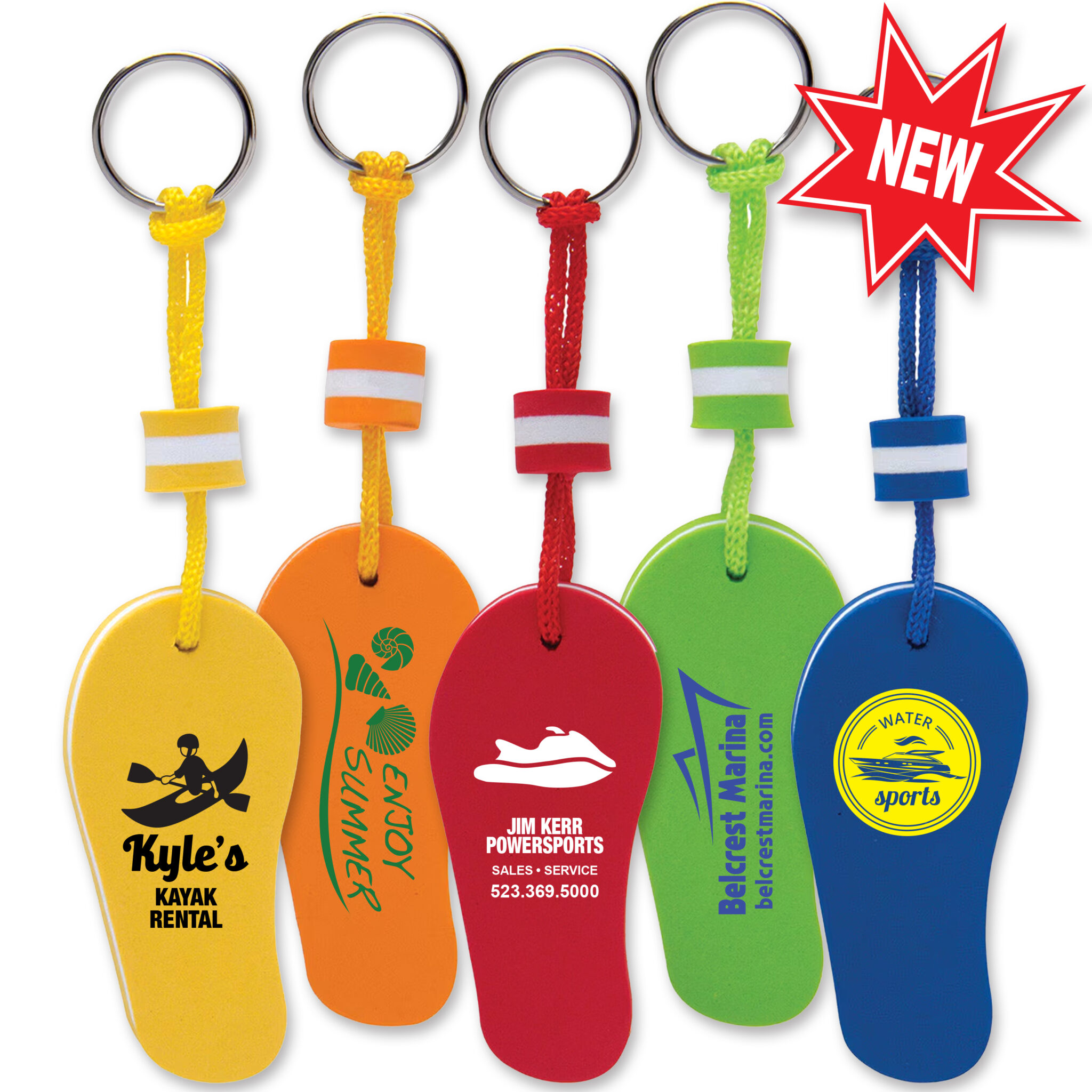 Flip-Flop Floating Key Fobs - Powersports Dealer Supply