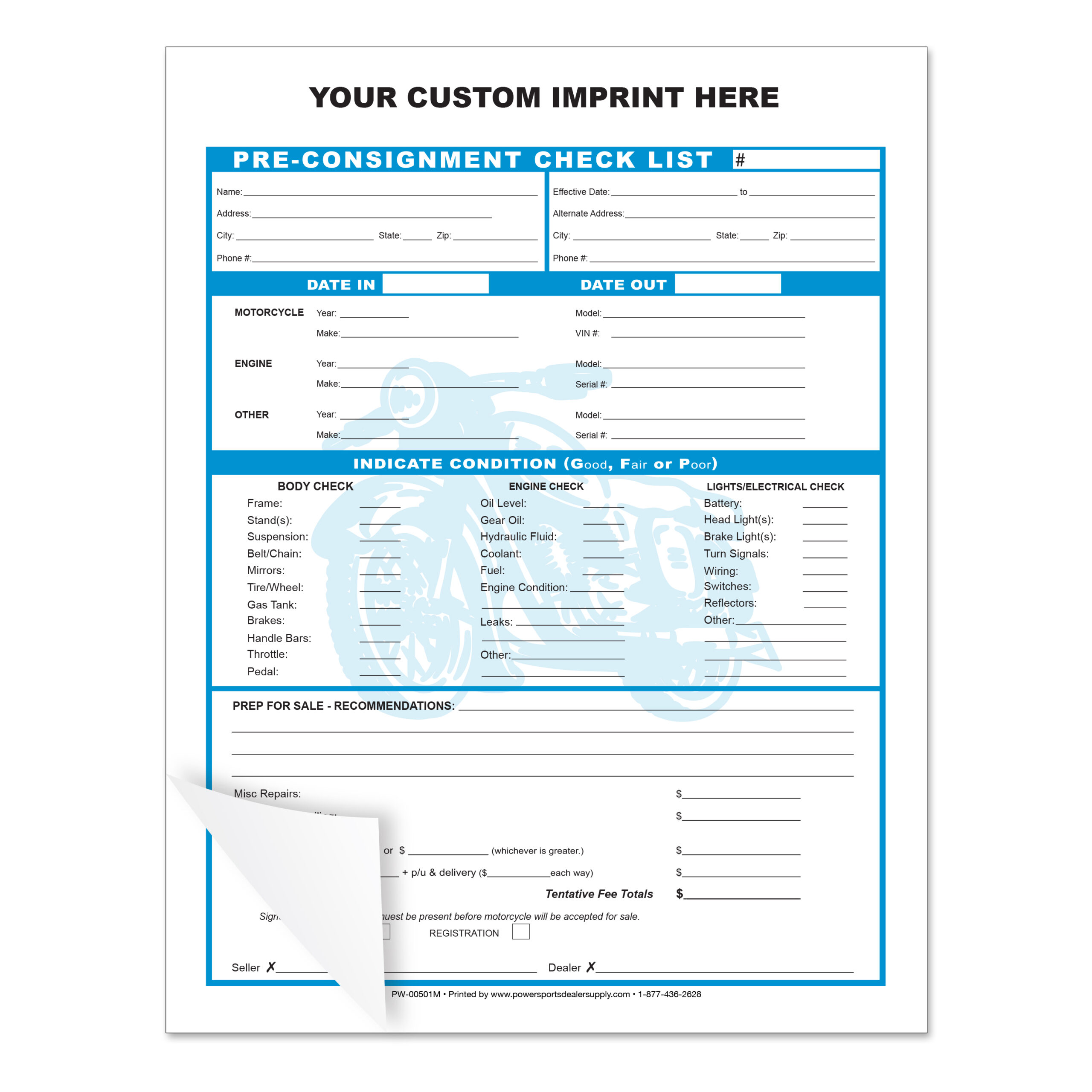 Pre-consignment Forms - Powersports Dealer Supply