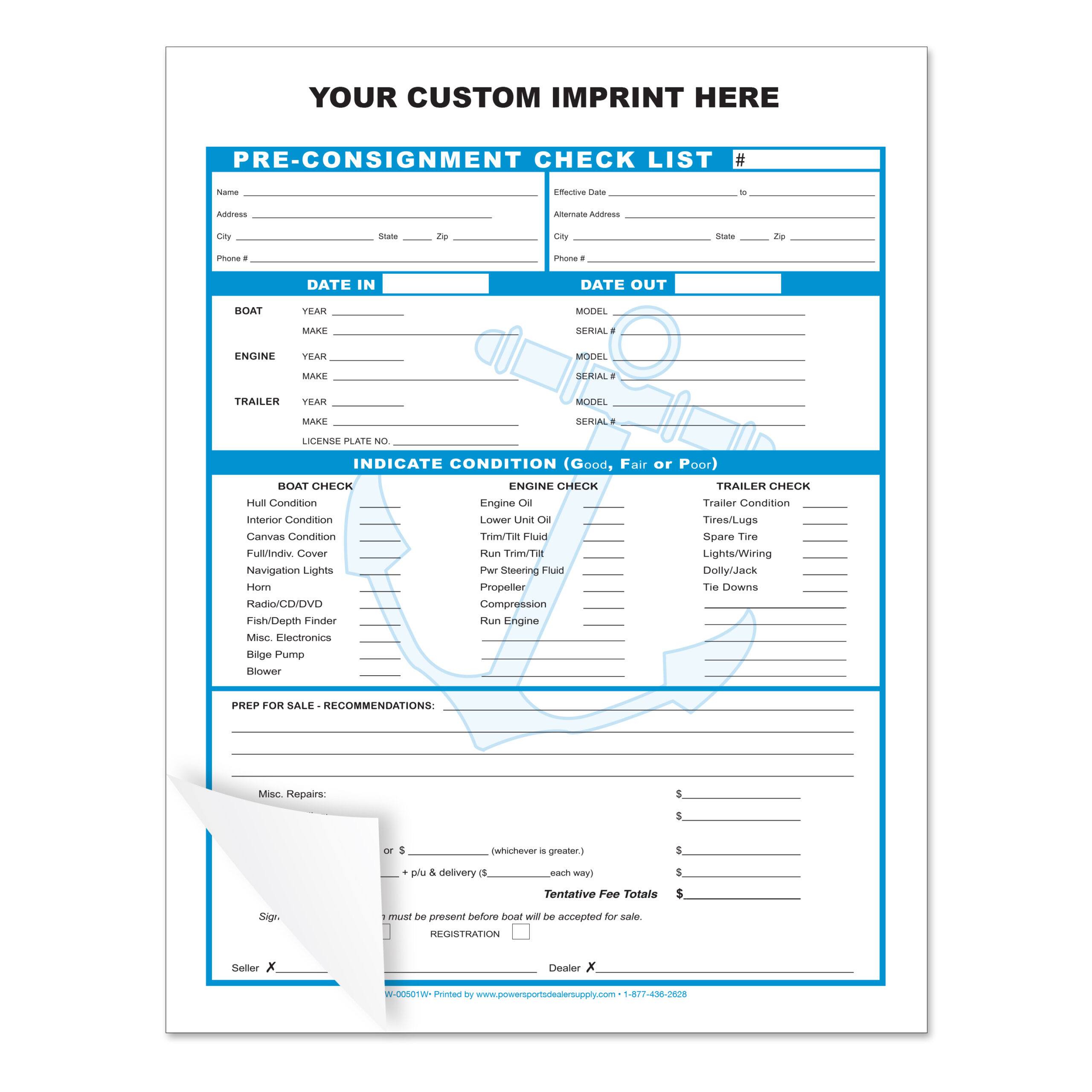 Pre-consignment Forms - Powersports Dealer Supply